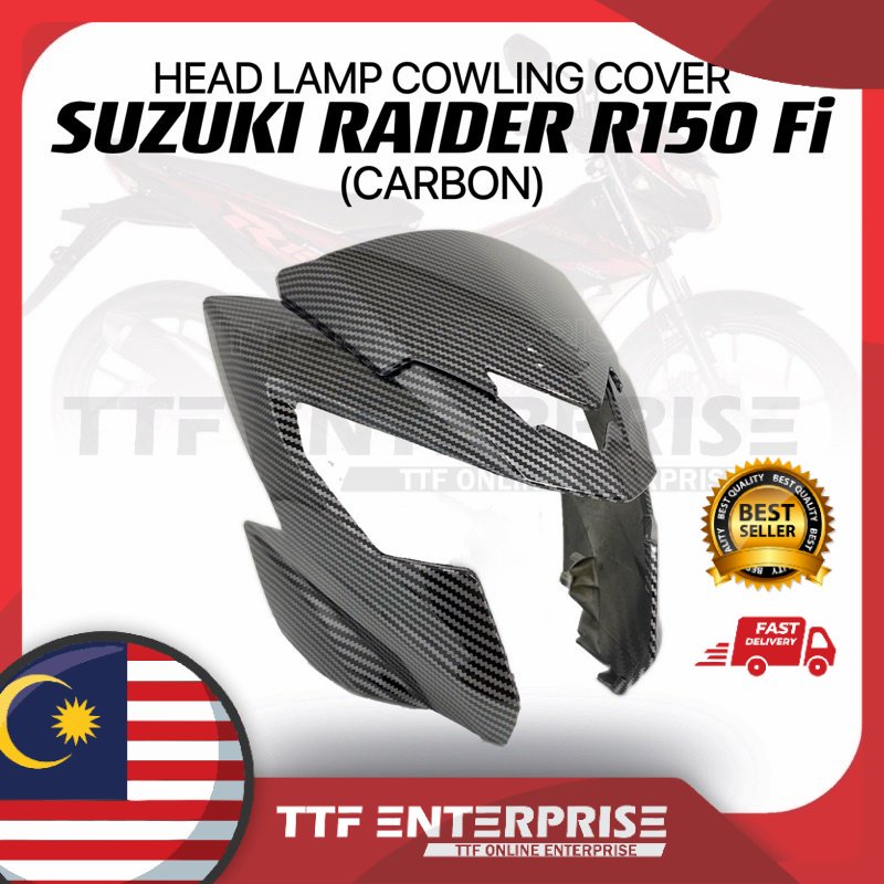 SUZUKI RAIDER R150-FI HEAD LAMP COWLING COVER (CARBON) RAIDER R150FI ...
