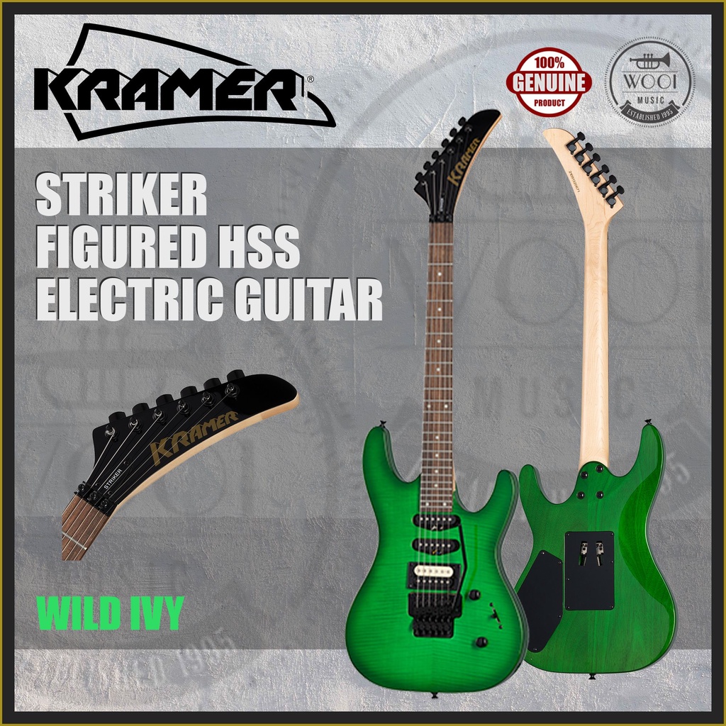 Kramer Striker Figured HSS Electric Guitar w/Floyd Rose - Wild Ivy ...