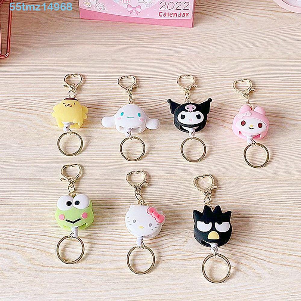 TMZ1 Korean Key Chains Easy Pull Cute Retractable Anti-lost Kuromi ...