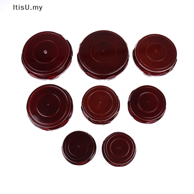 [ItisU] Real Solid Wood Carving Vase Base Stone Buddha Flowerpot Wood ...