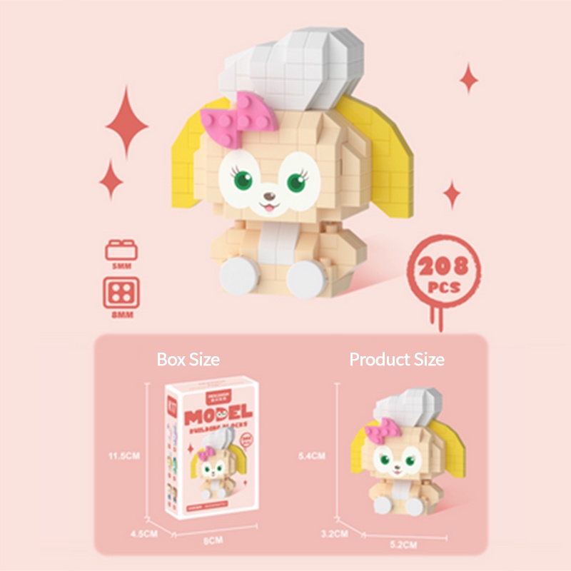 Creative Building Blocks Doll Cartoon Doll Cartoon Dog Building Block ...