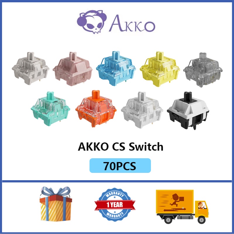 AKKO CS Switch 3-Pin/5-Pin Hot Swappable Custom Keyboard Switch High ...