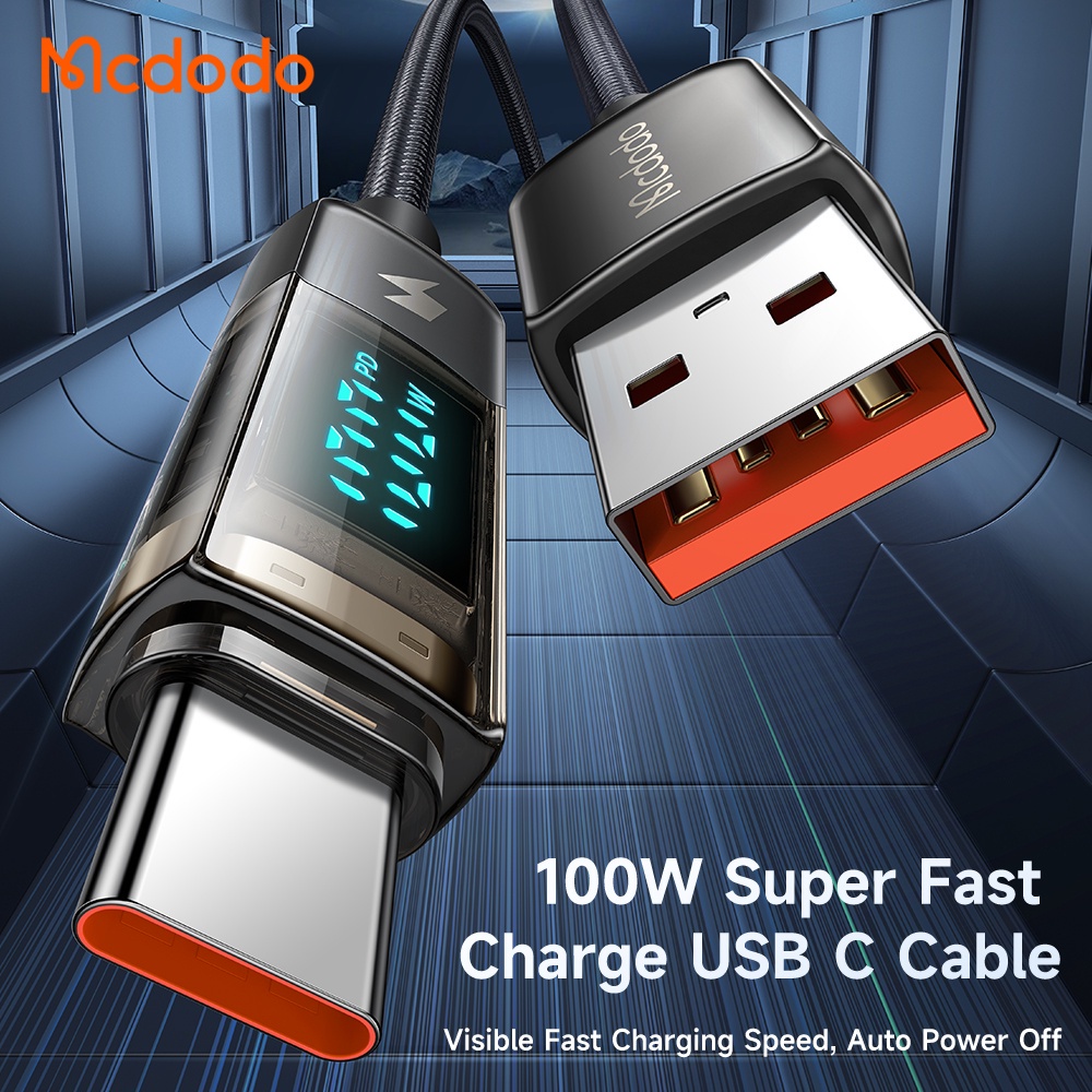 Type C Cable Original Mcdodo Cables 100W 6A Fast Charge Cable Type C ...
