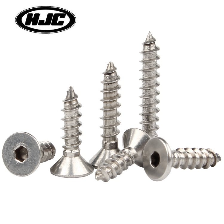 HJC] SUS304 Flat Head Hex Socket Self-Tapping Screw Countersunk M2M3M4 ...