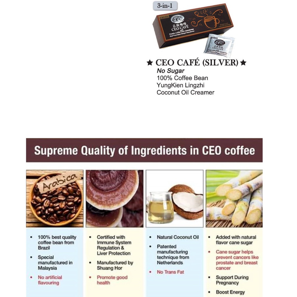 Original Shuang Hor Ceo Cafe/ Ceo Coffee 4in1 / Ceo Coffee 3in1/ Kopi ...