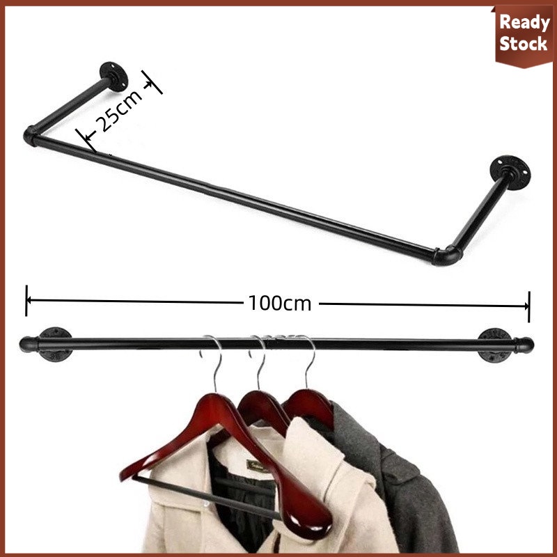 Cloth Bar, Penyangkut Baju Bar Wall Mounted Clothes Rack Mulig Hanger ...