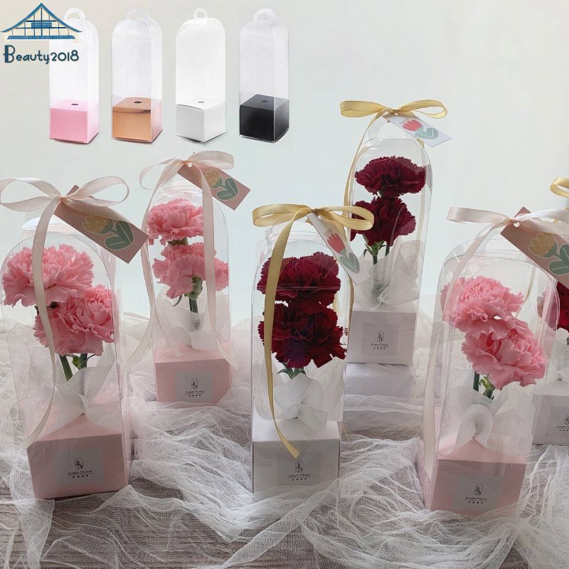 Flower Bouquet Packing Boxes InsTransparent Flower Packaging Valentine ...