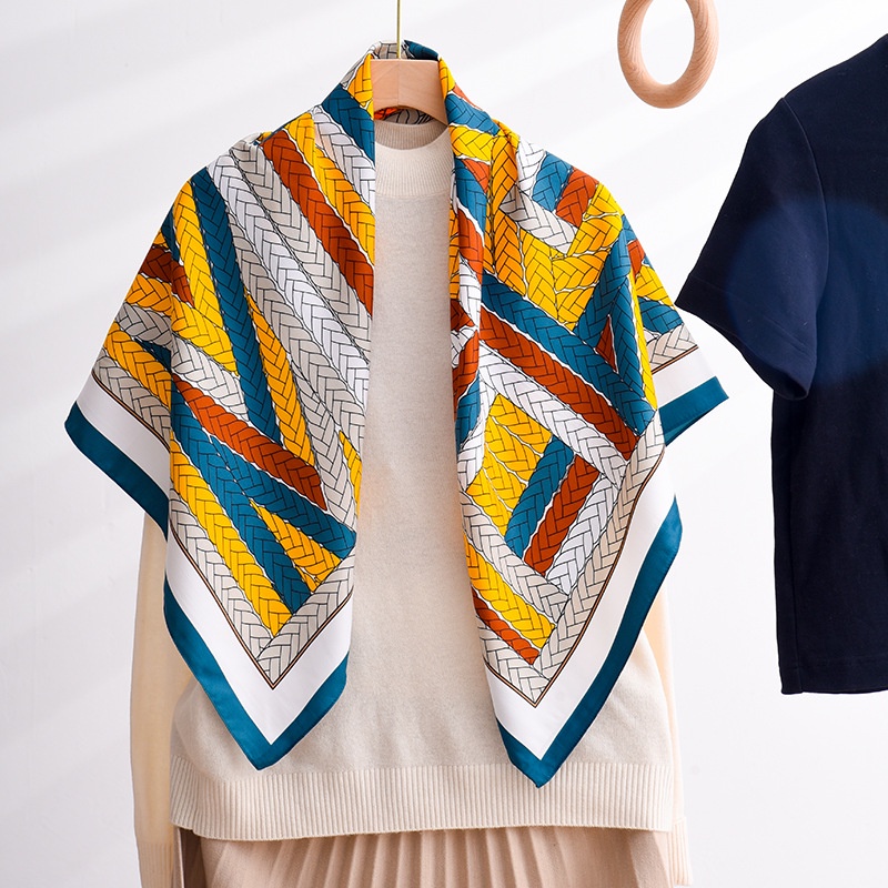 JN&LULU 90x90cm Satin Tudung Square Scarf Fashion Muslim Turban High ...