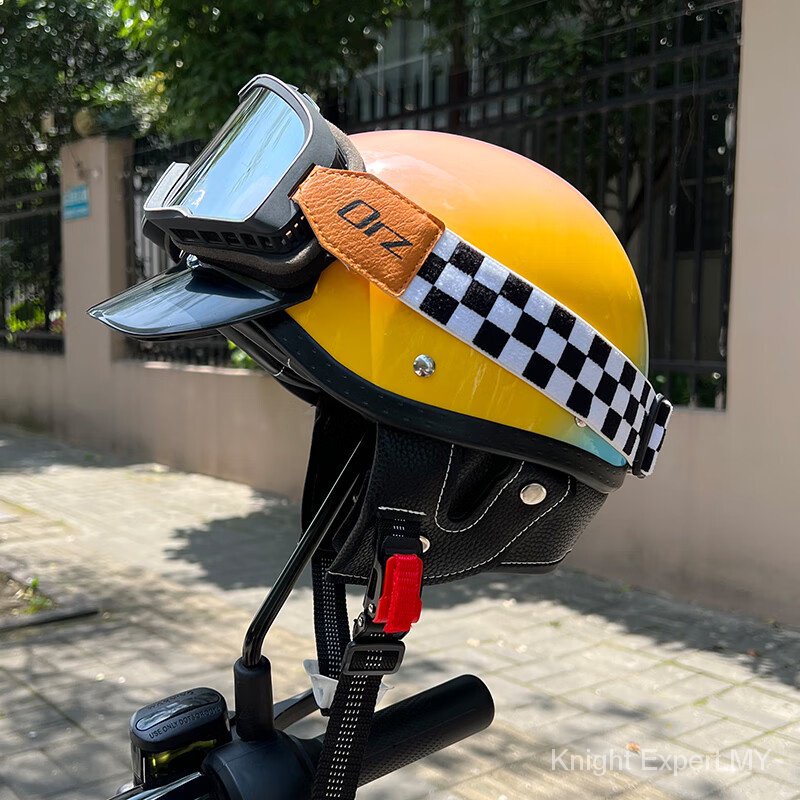 Orz Retro Biker's Motorcycle Helmet Men's and Women's Japanese Harley ...