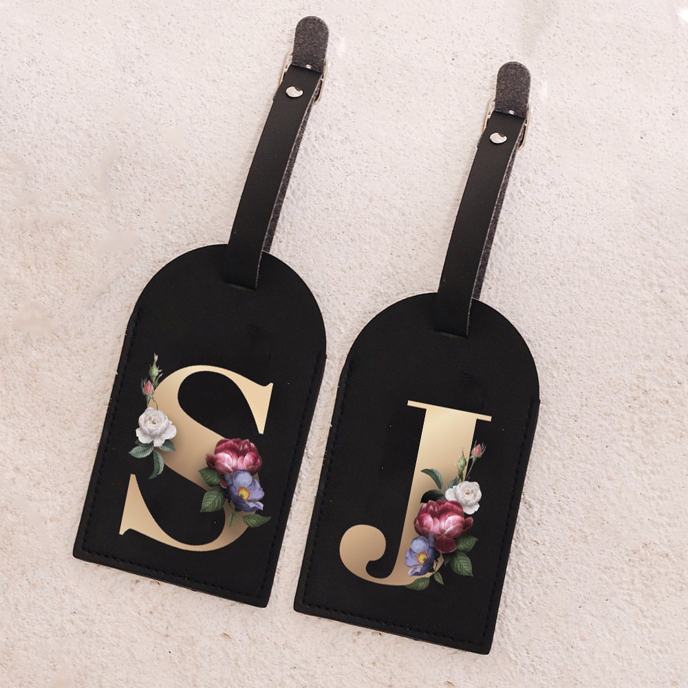 Luggage Tag Initial Bag Tags for Men Women Suitcase Labels Baggage Bag ...