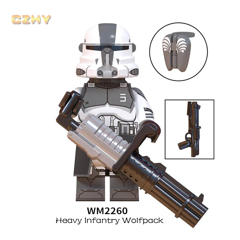 Mini Wolves Commander Clone Trooper Boost Wolfpack Captain Sergeant ...