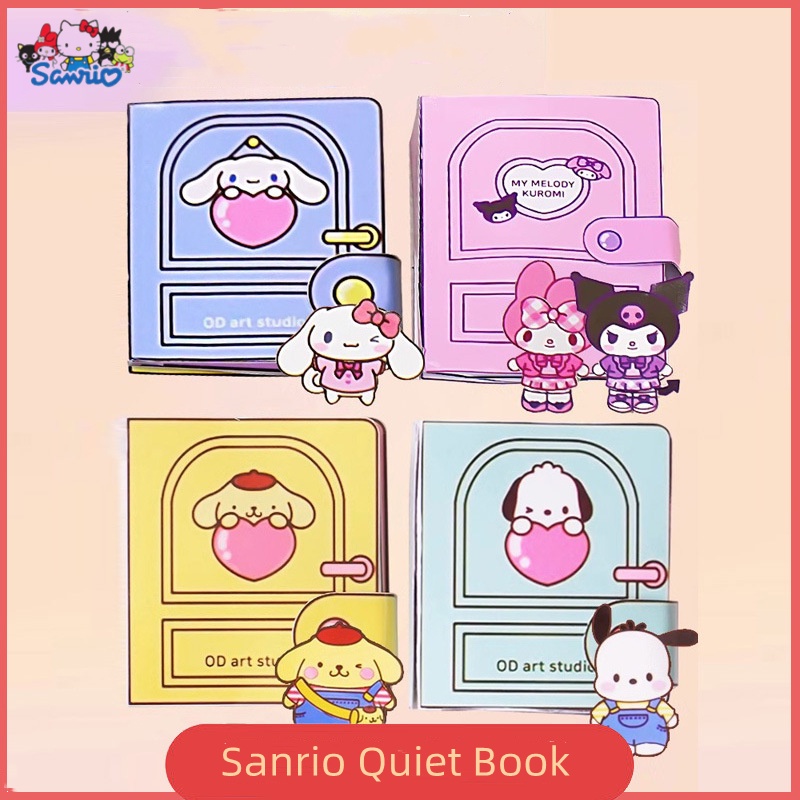 Sanrio Quiet Book Cartoon Anime Kuromi My Melody Pochacco Cinnamoroll ...