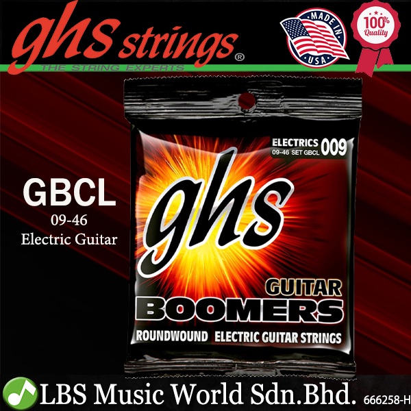 GHS Stirngs GBCL Boomers Electric Guitar String Set - Custom Light Gauge (09-46) | Shopee Malaysia