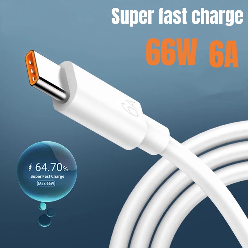 6A 66W USB Cable Super Fast Charging Data Wire Phone Charging Type C Cable Data Cord | Shopee ...
