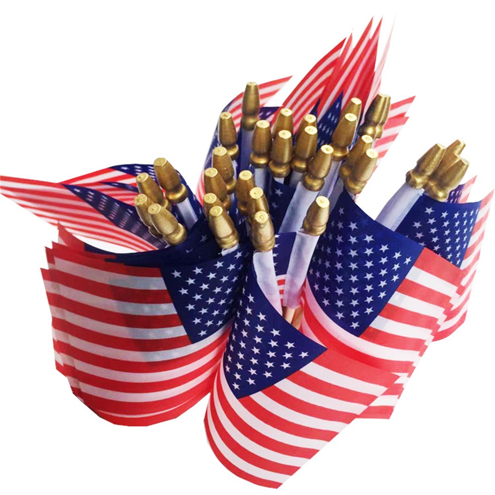 American Stick Flags Hand Waving Flag USA 5x8 Inch Handheld Mini Flag ...