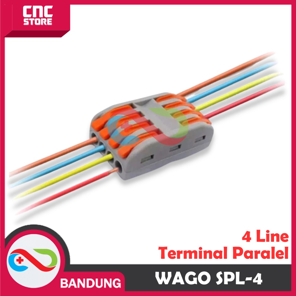 Parallel TERMINAL 4 LINE CONNECTION CONNECTOR BLOCK WAGO SPL-4 | Shopee ...