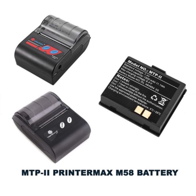 goojprt mtp-ii battery bluetooth portable thermal printer 58mm receipt ...