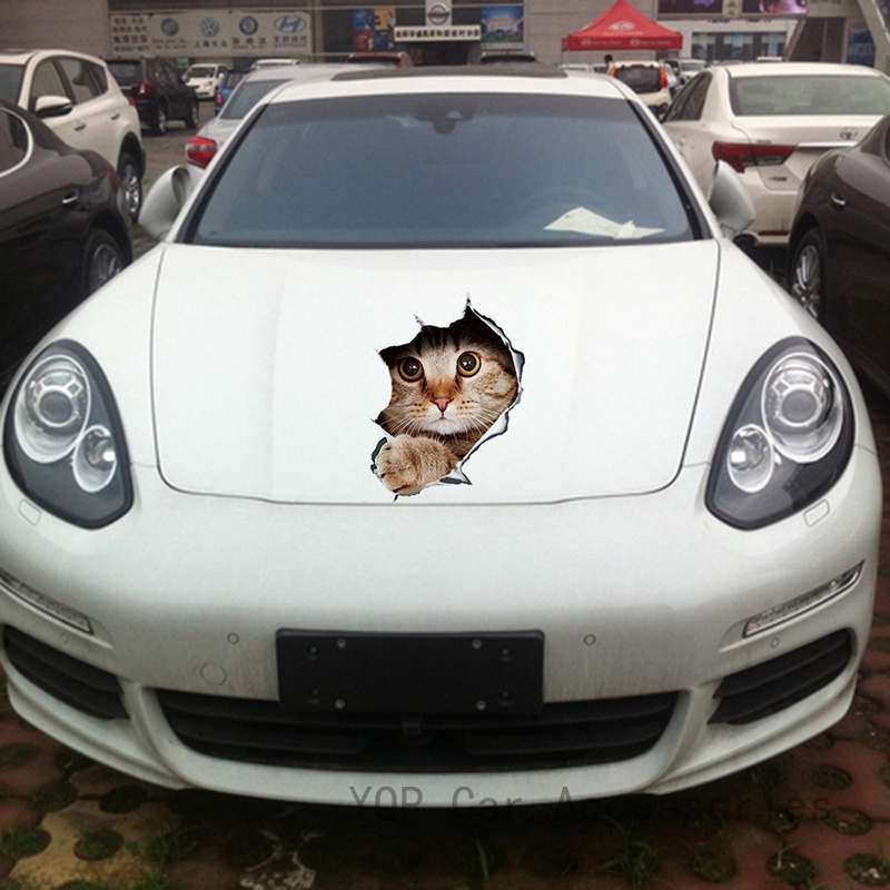 New simple kitten 3D personalized car stickers cute car stickers ...