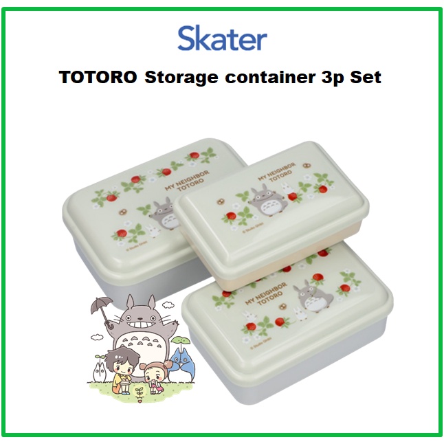 [SKATER] TOTORO Storage container 3p Set SLUS3AG | Shopee Malaysia