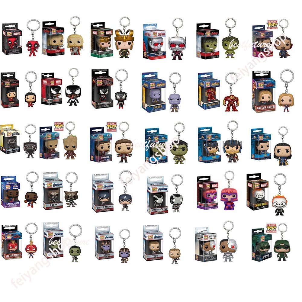 Funko Pop Keychain Star Wars Marvel Avengers Action Figure Thor Loki ...