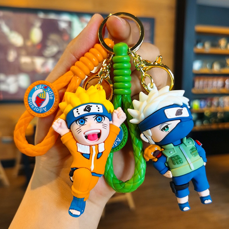 Pvc New Style Anime Naruto Key Ring Pendant Keychain Cartoon Doll Doll ...