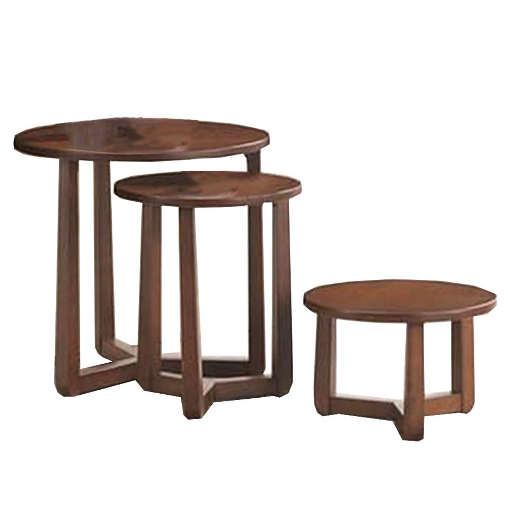 Tekkashop FDCT1100BR Russian Layers Style Nesting Side Table (Set of 3 ...