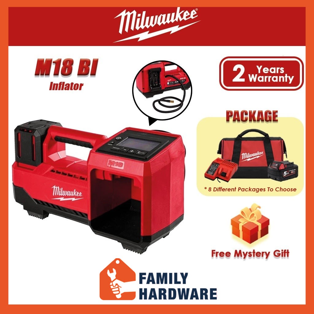 MILWAUKEE M18BI Cordless 18v Inflator M18 BI 18V Lithium Battery Air ...