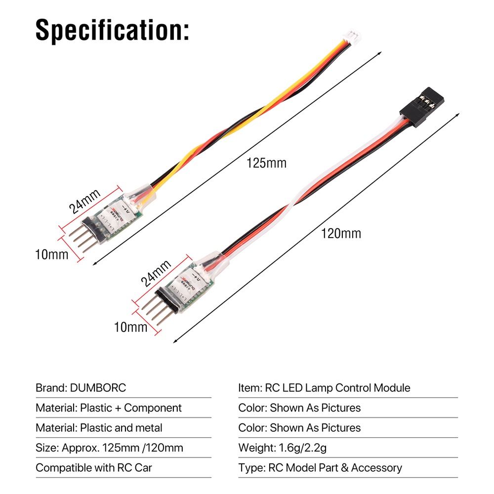 DUMBORC RC Light Controller LED Switch Panel System 3CH for RC Car ...