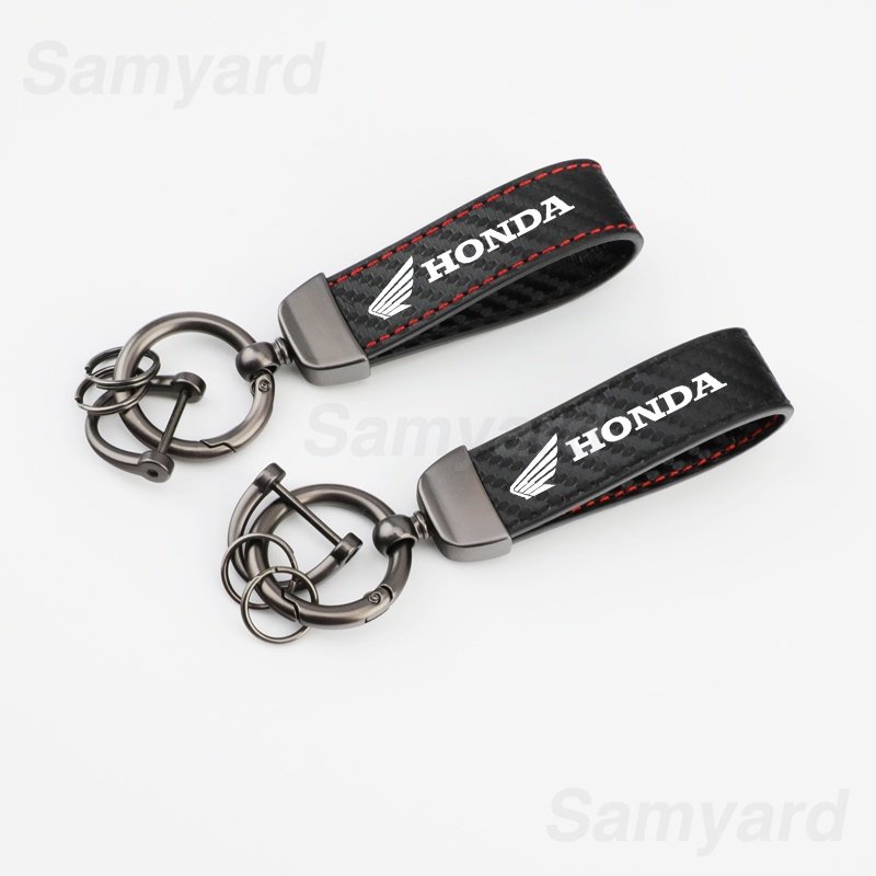 New Creative Car Logo Honda Motorcycle Motorcycle Car Keychain Carbon ...