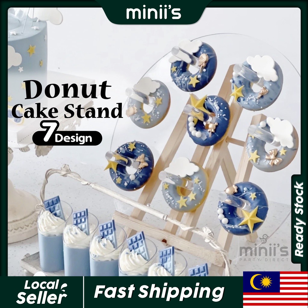 Miniis Acrylic Donut Stand Cake Display Holder Decoration For Birthday ...
