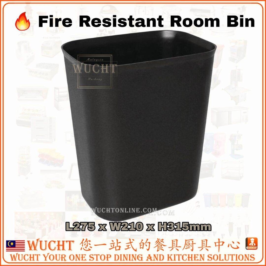 【WUCHT】Commercial Fire Resistant Trash Bin Dustbin Wastebasket ...