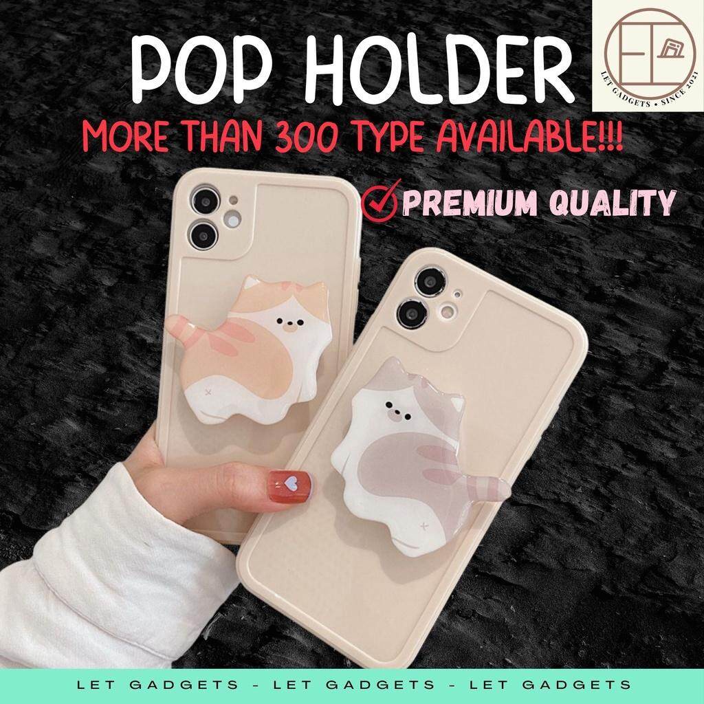 Phone Grips Phone Holder Cartoon Cute Cat Phone Stand Iring | Shopee ...