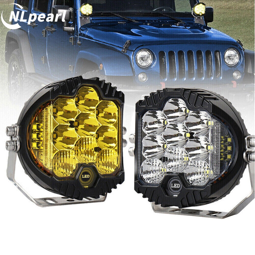 Nlpearl Led Spotlight Driving Work Light White Yellow 5inch 7inch 50W ...