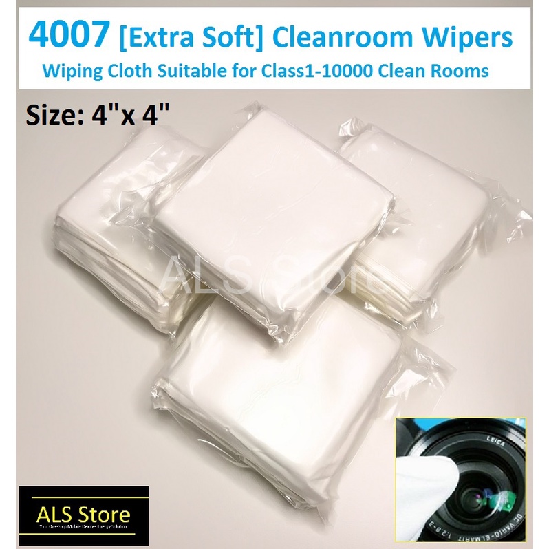100Pcs Superfine Fiber Cleanroom Wipers 4"x4" - For cleaning of lcd ...