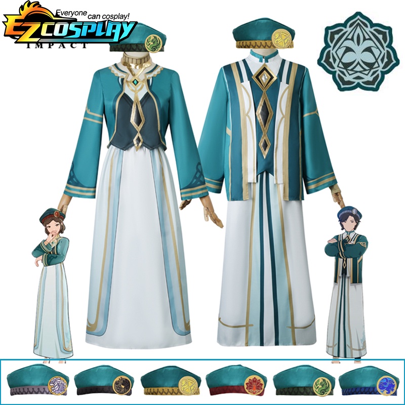 Game Genshin impact The Akademiya Uniform Cosplay Man Woman Costume Wig ...