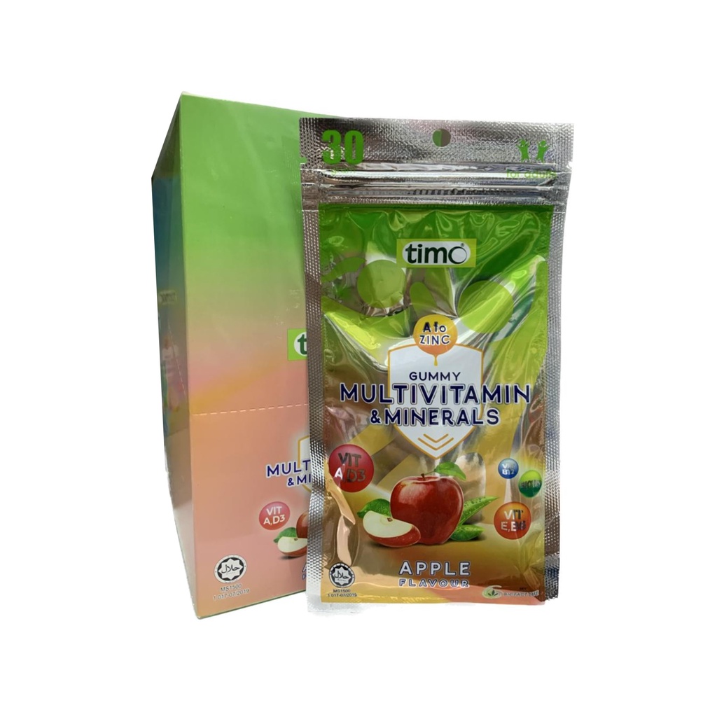 TIMO GUMMY MULTIVITAMIN & MINERALS 30G (APPLE) | Shopee Malaysia