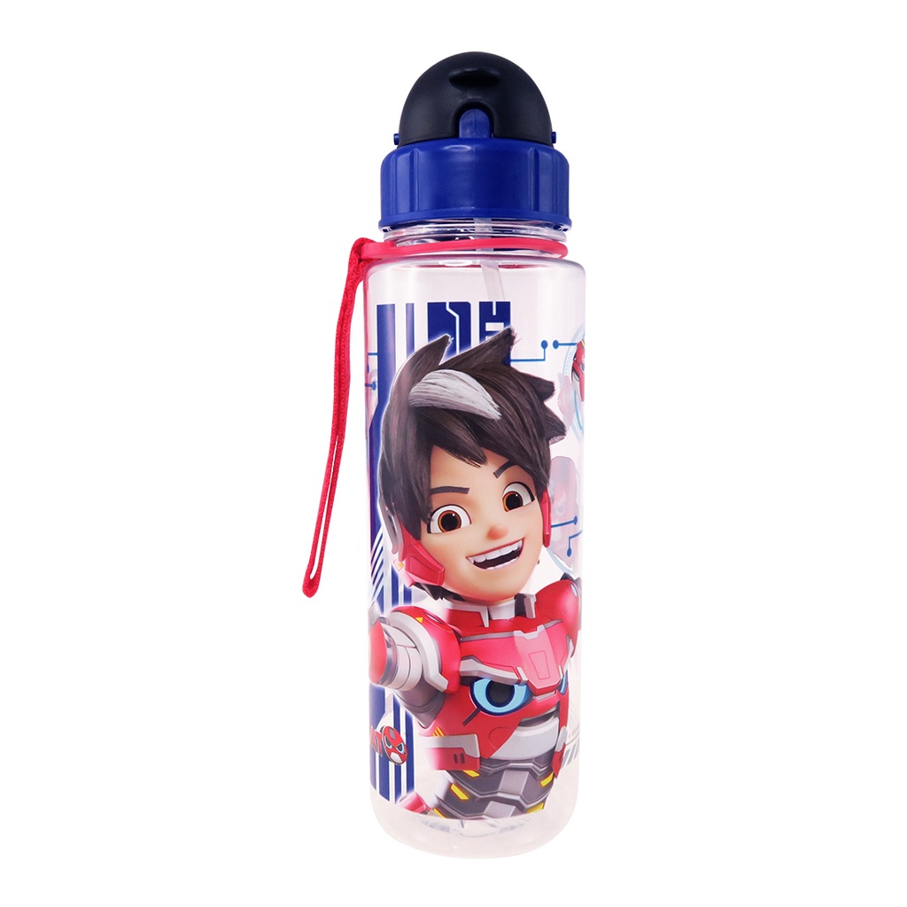 Mechamato X-Mechabot Blue Tritan Bottle With Straw (650ML) | Shopee ...