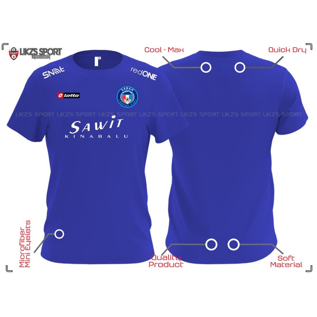 2024New Sabah FC 2023 Home Kit Pre Match Jersey Football Futsall ...