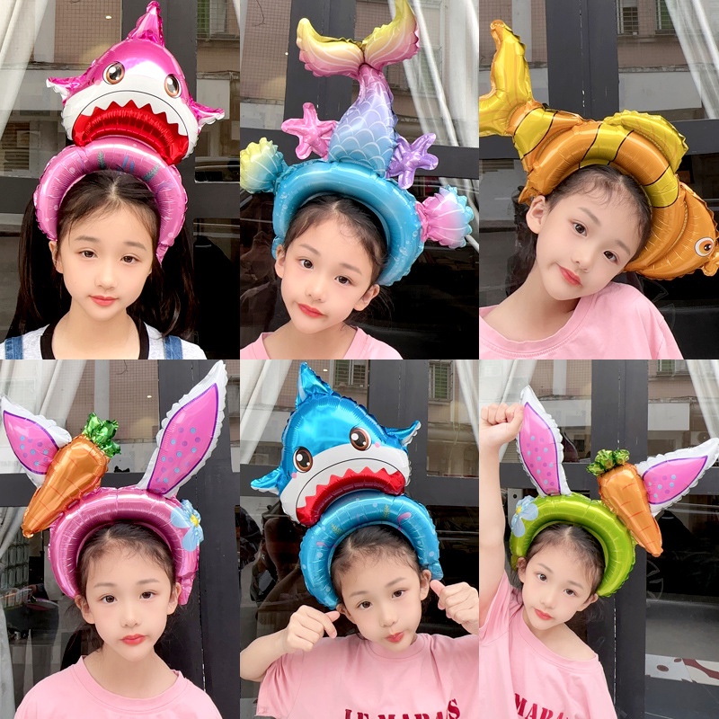 Large Shaped Headdress Balloon Shark Radish Rabbit Crooked Ear Rabbit ...