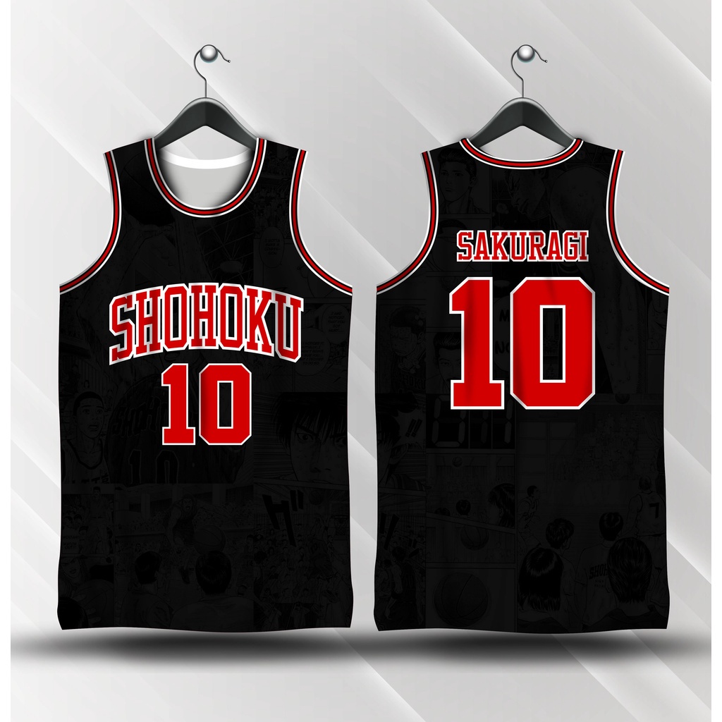 FREE CUSTOMIZE OF NAME AND NUMBER HANAMICHI SAKURAGI #10 JERSEY RED ...