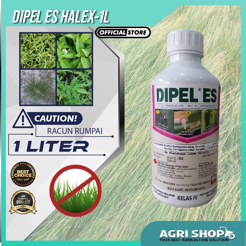 Agrishop 1 Liter Dipel ES Halex Insecticide Racun Serangga | Shopee ...