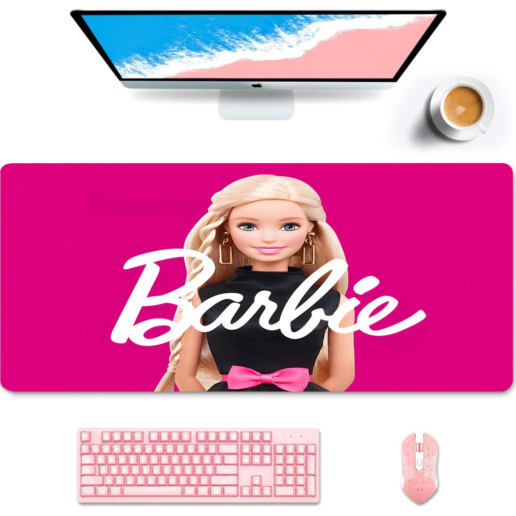 Pink Barbie Mouse Pad Disney Barbie Princess Mouse Pad Keyboard Pad ...