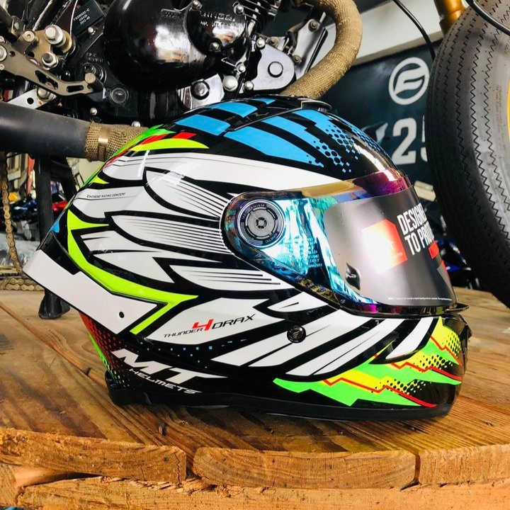 MT Helmet Thunder 4 Double Visor Fullface With Spoiler B7 Drax | Shopee ...