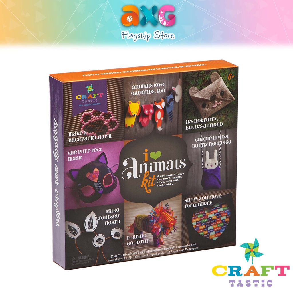 Craft Tastic I Love Animal DIY Handcraft Kit Children Art & Craft Fun ...