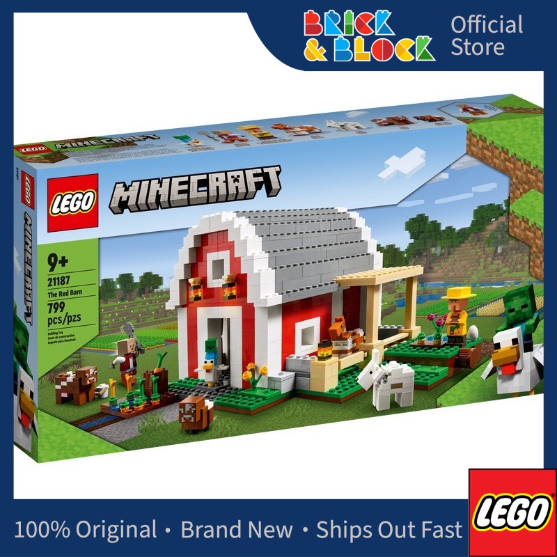 LEGO 21187 The Red Barn | LEGO Minecraft | Shopee Malaysia