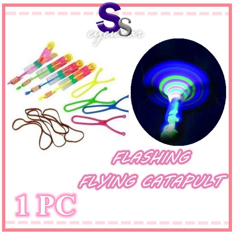 (1PC) Amazing LED Light Flying Toy Rotating Catapult Helicopter Classic ...