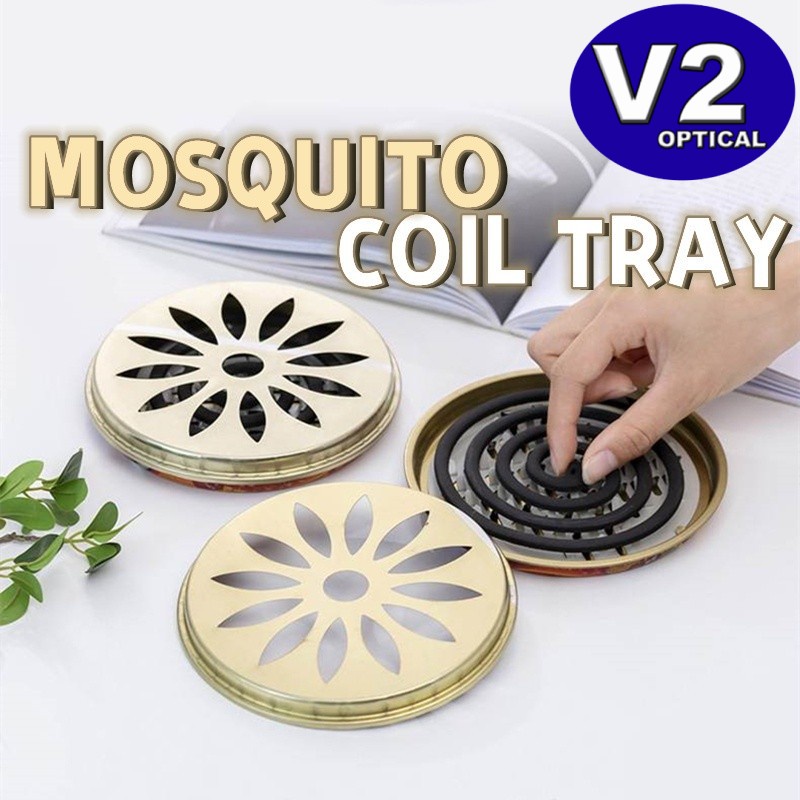 Portable Mosquito Repellent Container Coil Tray Serrated Base With ...