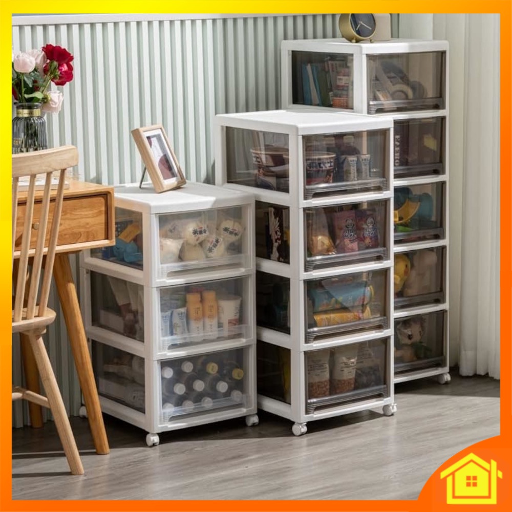 [OneHome] File Book Food Drawer Rack Office Organizer Cabinet Wheel Rak ...