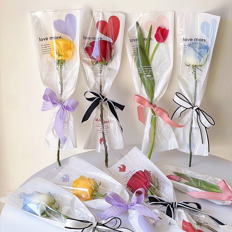 SHIOK Wording Love More Dual Purpose Single Flower Wrapper For Flower ...