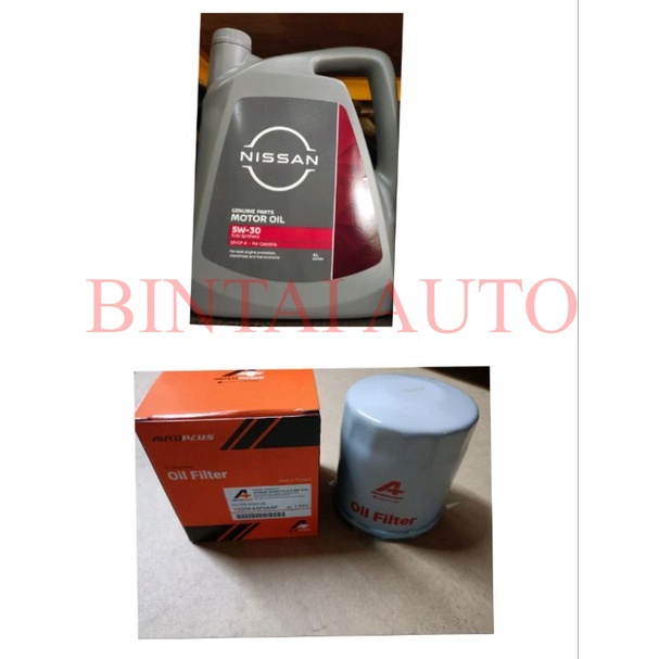 NISSAN ENGINE OIL SP/GF6 FULLY SYNTHETIC 5W30 + OIL FILTER/ MINYAK ...